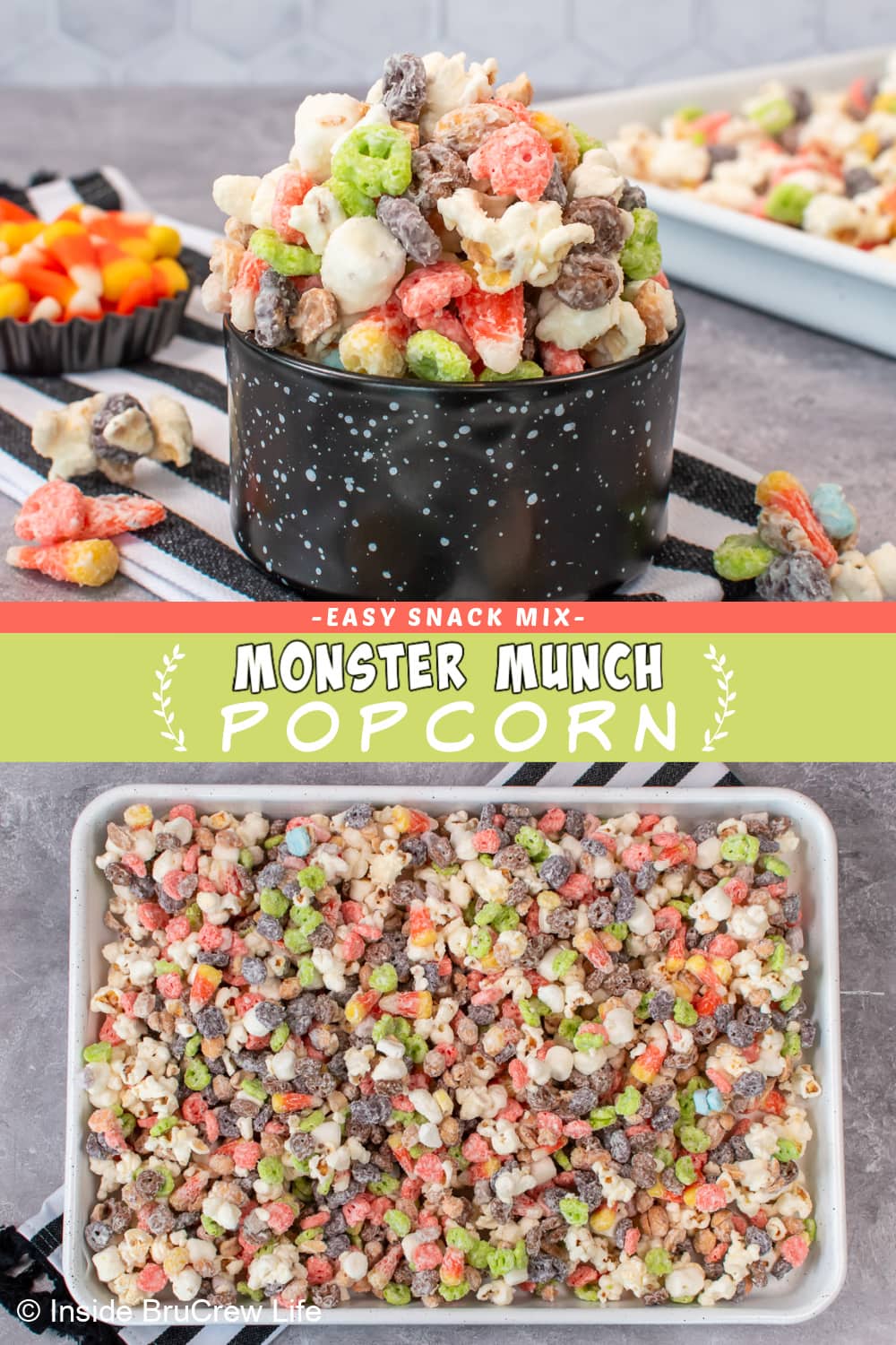 Halloween Monster Munch Popcorn Recipe - Inside BruCrew Life