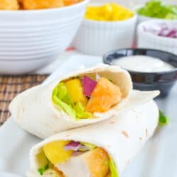 Easy Mango Chicken Wraps