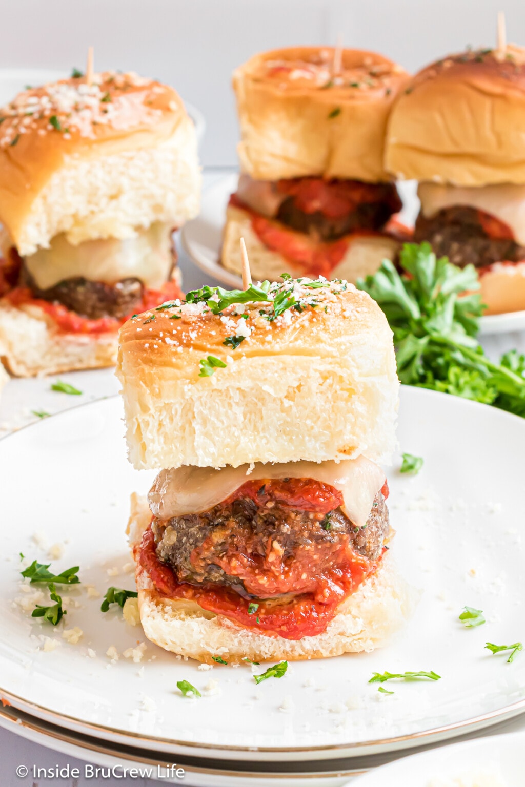 Pull Apart Meatball Sliders Recipe on Hawaiian Rolls - Inside BruCrew Life