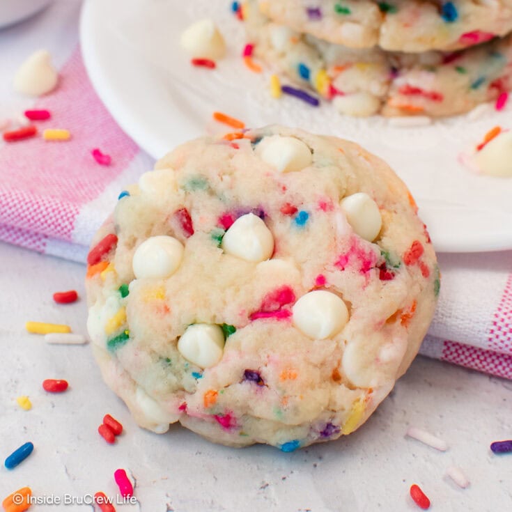 Funfetti Cake Mix Cookies - Inside BruCrew Life