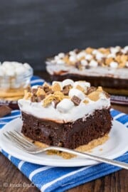 Chocolate S'mores Pudding Cake - Inside BruCrew Life
