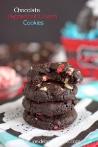 Chocolate Peppermint Crunch Cookies
