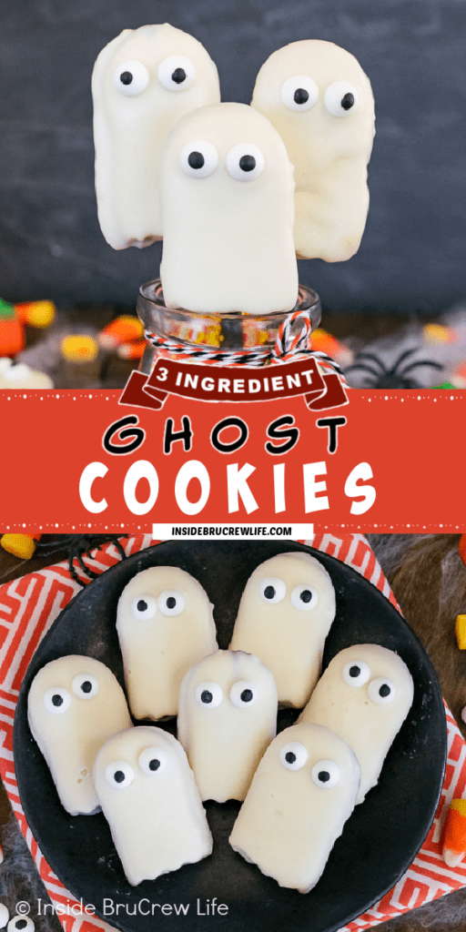 Easy No Bake Ghost Cookies {Three Ingredients} - Inside BruCrew Life