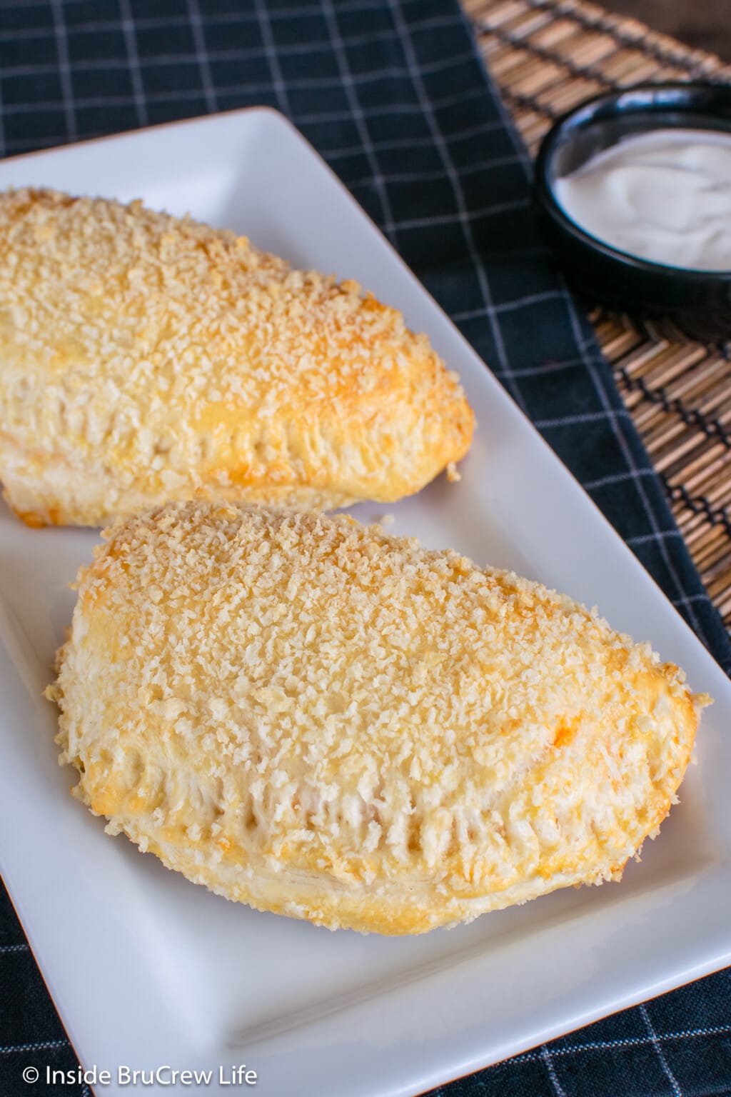 Cheesy Buffalo Chicken Calzones Recipe - Inside BruCrew Life