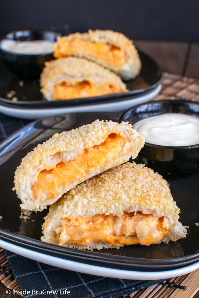 Cheesy Buffalo Chicken Calzones Recipe - Inside BruCrew Life