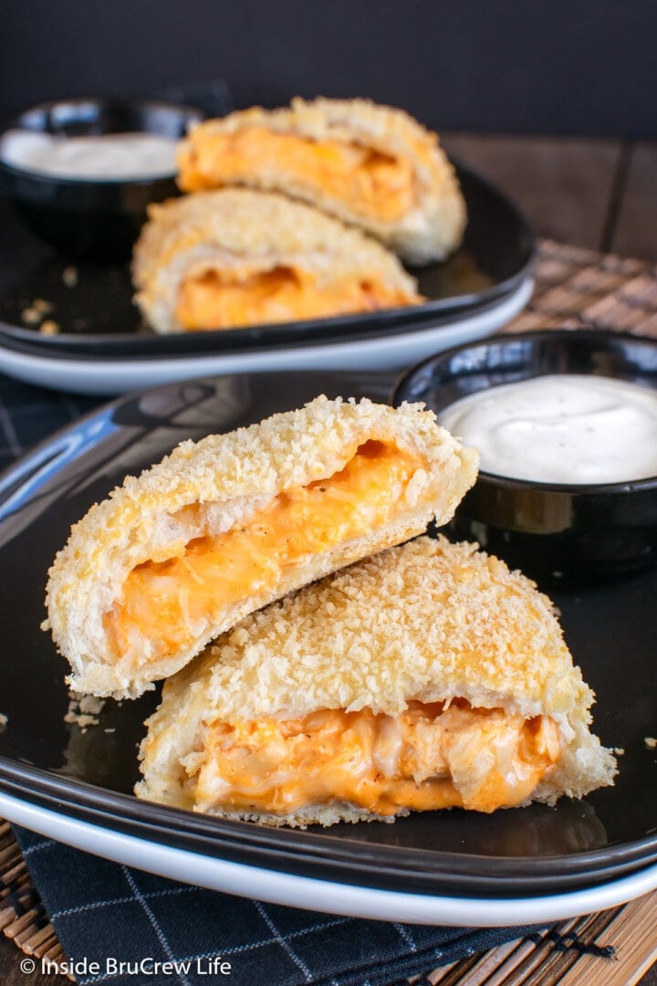 Cheesy Buffalo Chicken Calzones Recipe - Inside BruCrew Life
