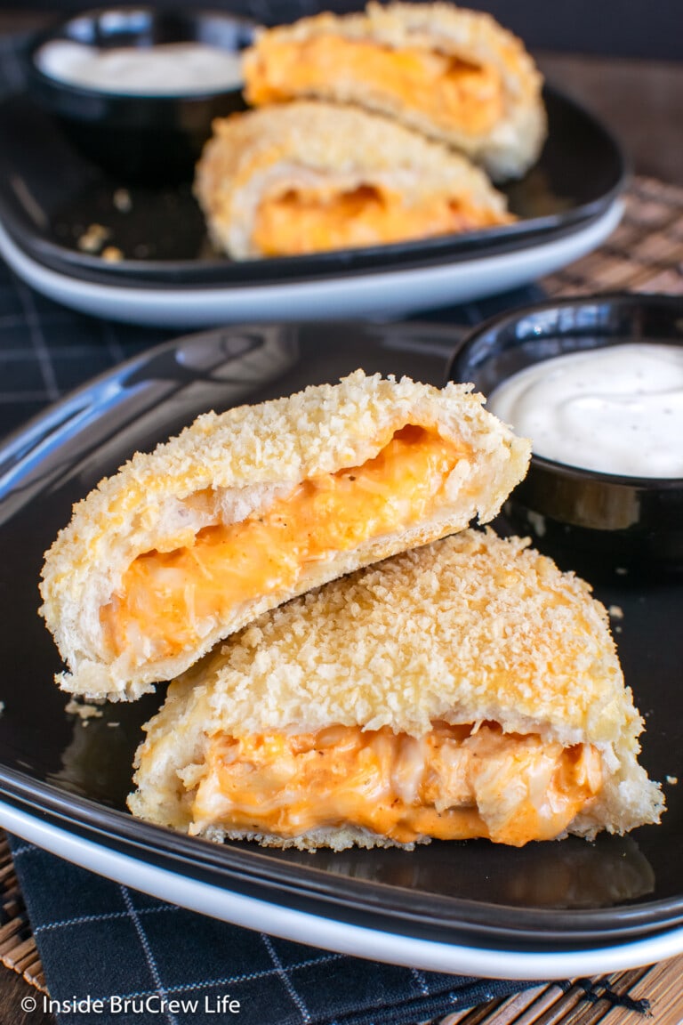 Cheesy Buffalo Chicken Calzones Recipe - Inside BruCrew Life