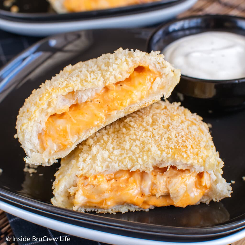 Cheesy Buffalo Chicken Calzones Recipe - Inside BruCrew Life