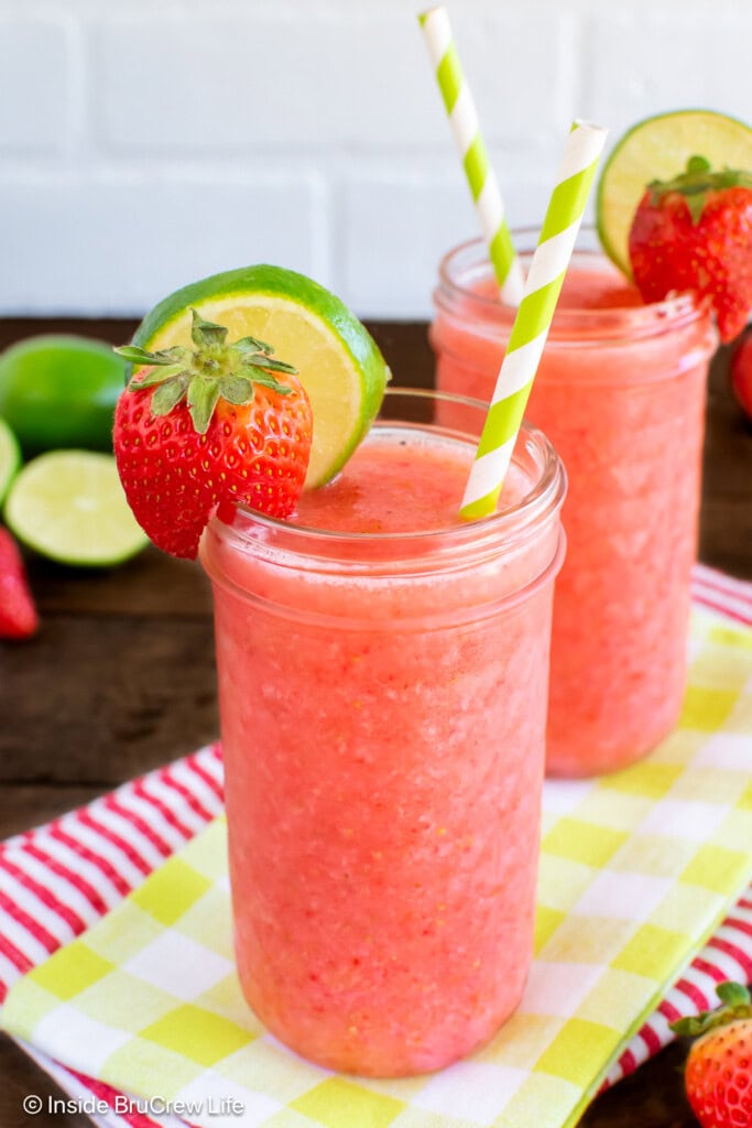 Easy Strawberry Slushie Recipe - Inside BruCrew Life