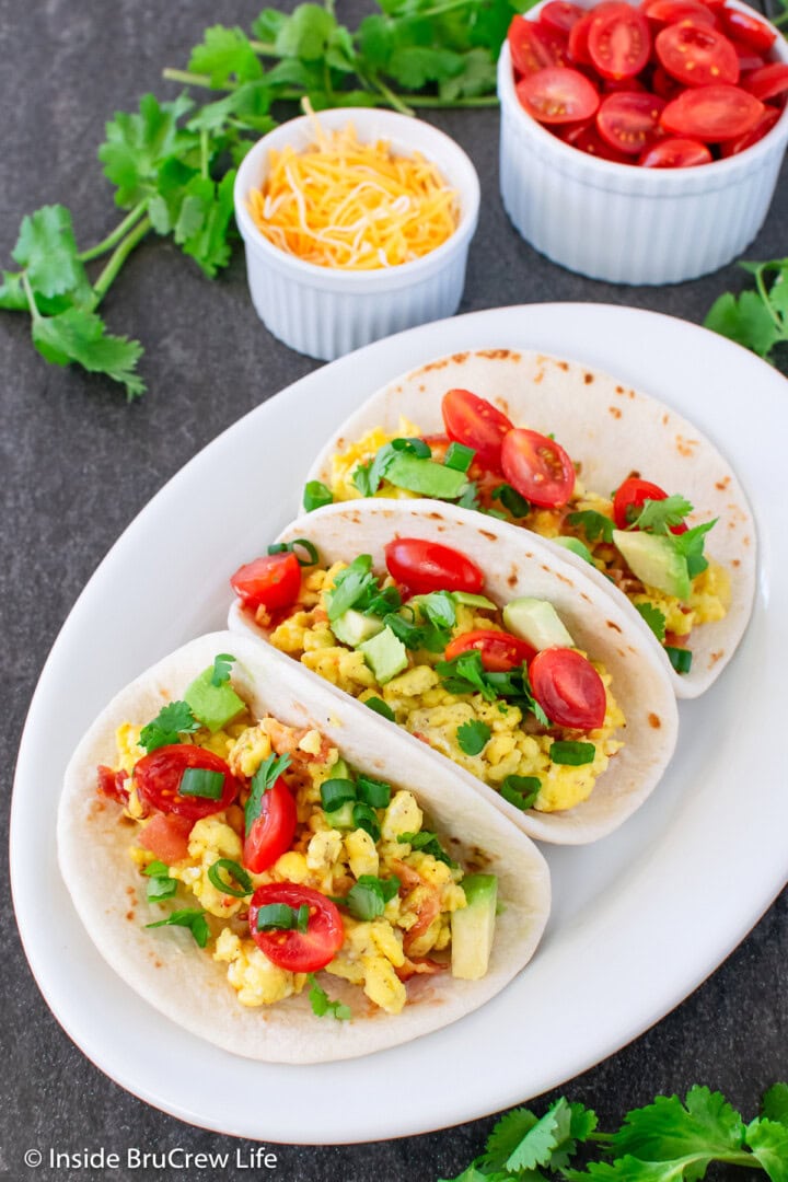 Easy Bacon and Egg Breakfast Tacos - Inside BruCrew Life
