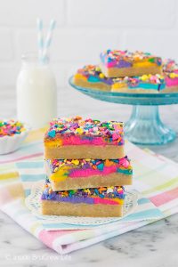 Vanilla Unicorn Sugar Cookie Bars - Inside BruCrew Life