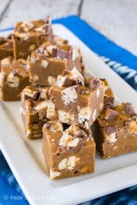 Salted Caramel Snickers Fudge - Inside BruCrew Life