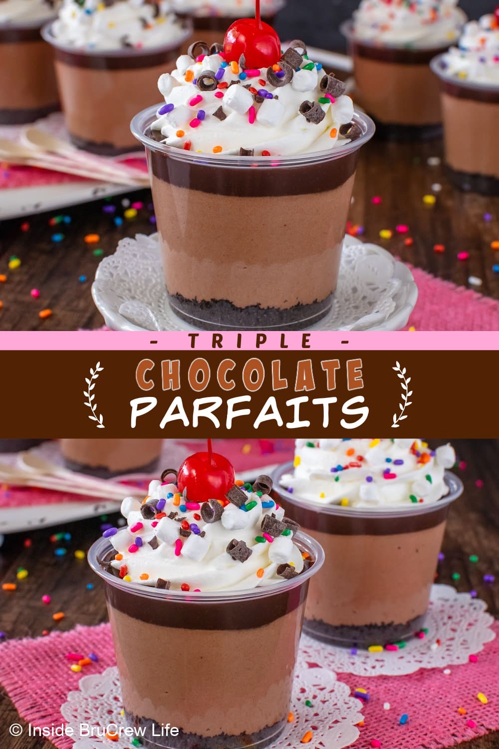 Chocolate Parfaits Recipe - No Bake - Inside BruCrew Life