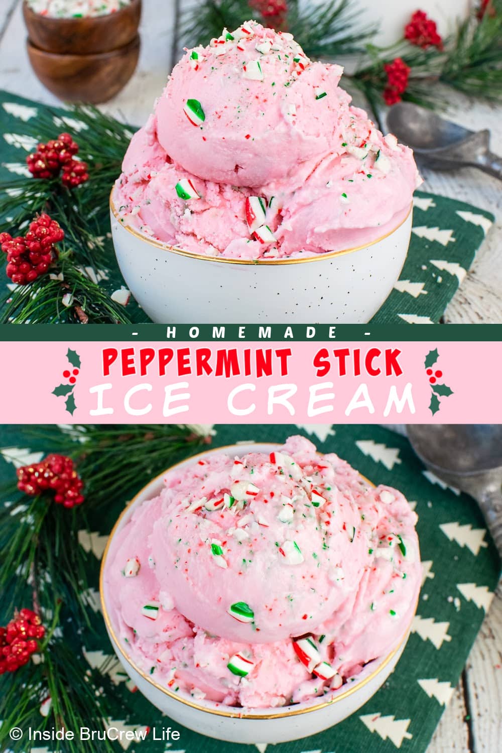 Homemade Peppermint Stick Ice Cream Recipe - Inside BruCrew Life