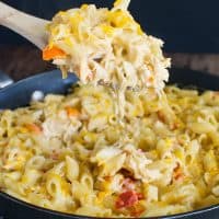 Cheesy Chicken Pasta Skillet Recipe - Inside BruCrew Life