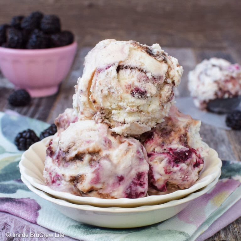 Blackberry Fudge Swirl Ice Cream Recipe - Inside BruCrew Life