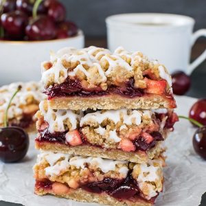 Cherry Apple Crumble Bars Recipe - Inside BruCrew Life