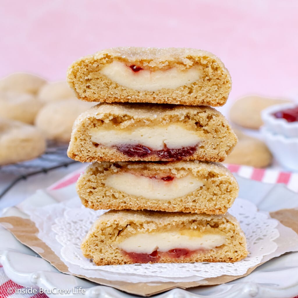 Cheesecake Stuffed Cookies Recipe - Inside BruCrew Life