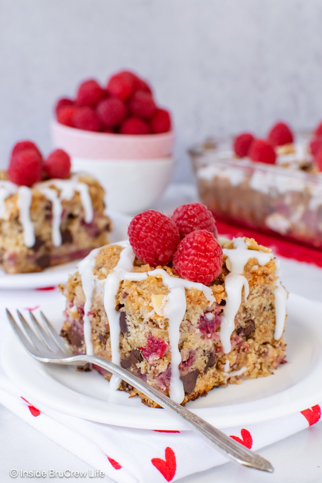 Raspberry Banana Coffee Cake - Inside BruCrew Life