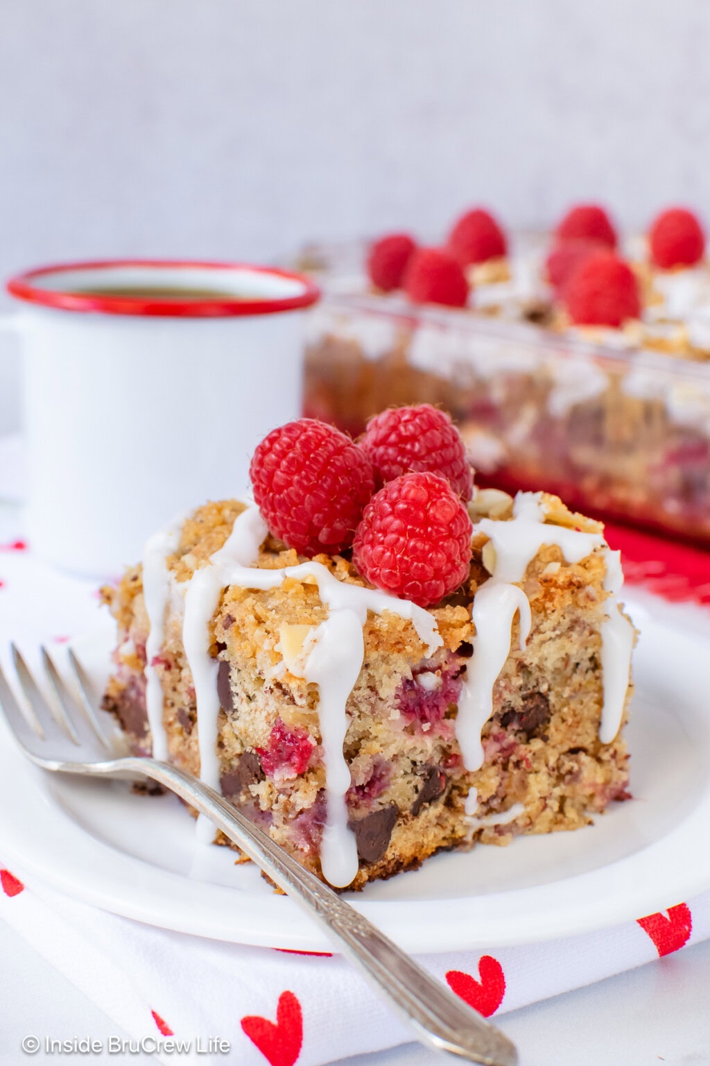 Raspberry Banana Coffee Cake - Inside BruCrew Life