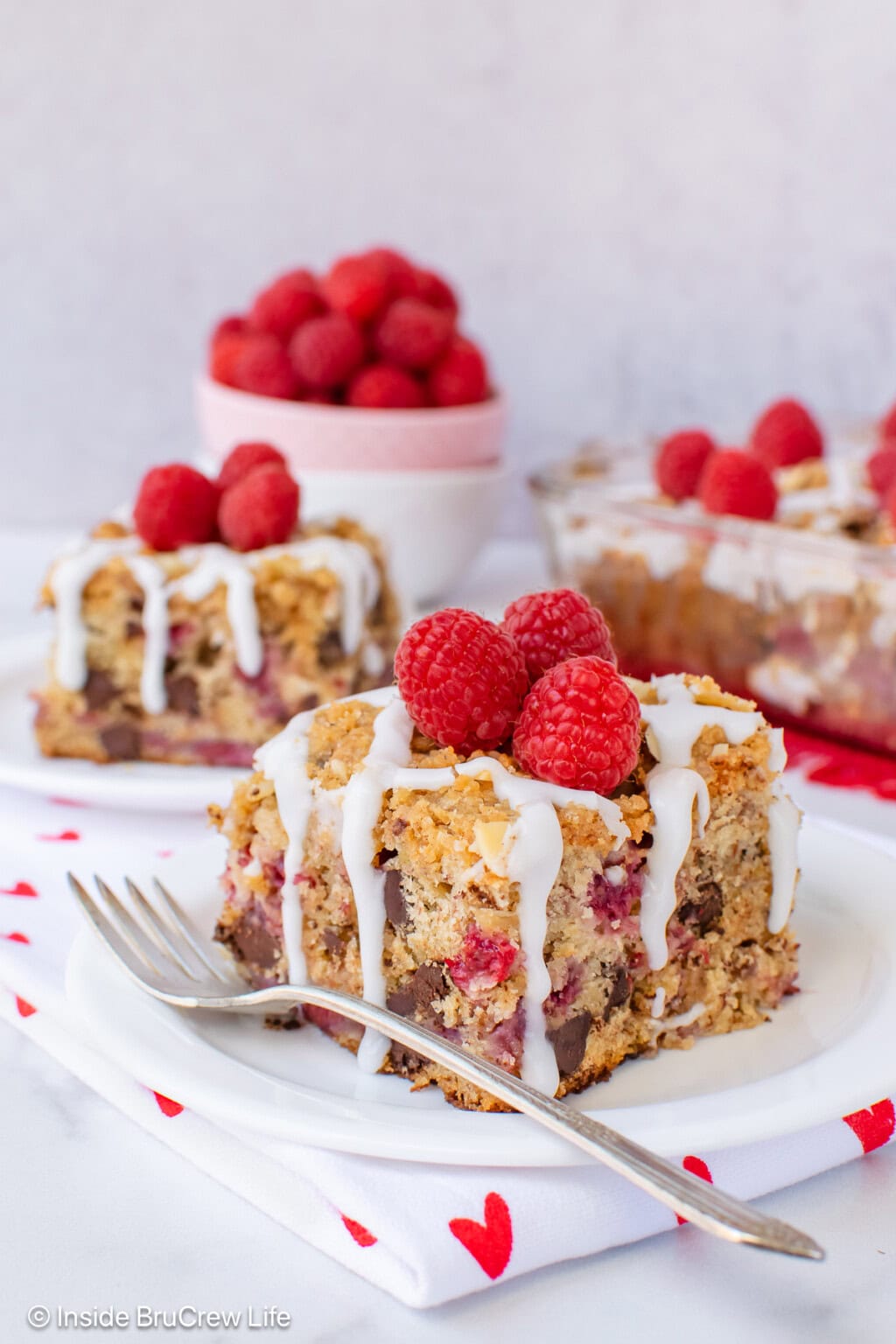 Raspberry Banana Coffee Cake - Inside BruCrew Life