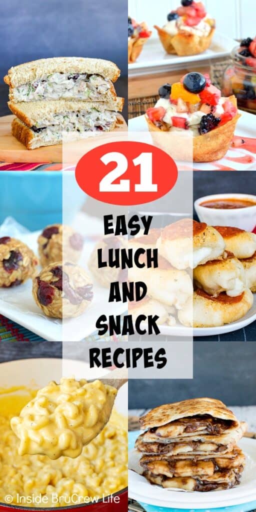 21 Easy Lunch and Snack Recipes - Inside BruCrew Life
