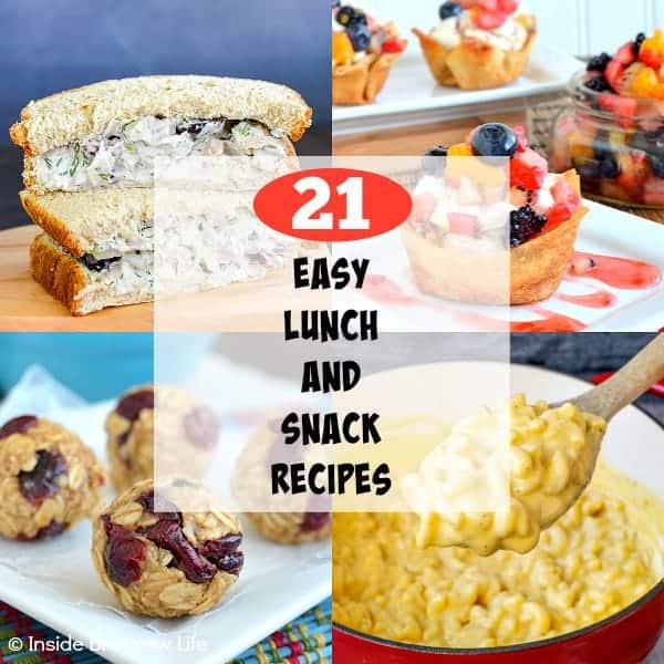 21 Easy Lunch and Snack Recipes - Inside BruCrew Life