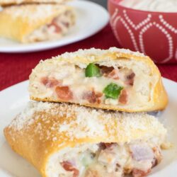 Chicken Alfredo Calzones - Inside BruCrew Life