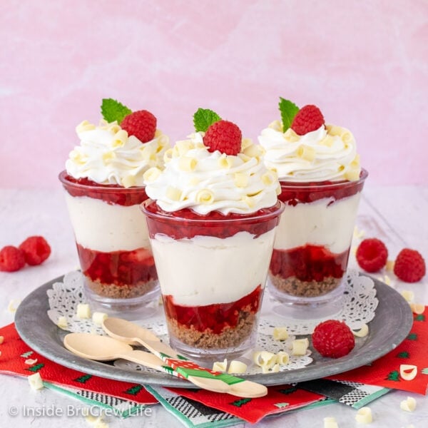 Raspberry White Chocolate Cheesecake Parfaits - Inside BruCrew Life