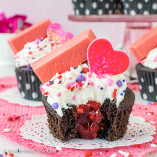 Raspberry Filled Chocolate Cupcakes Recipe - Inside BruCrew Life