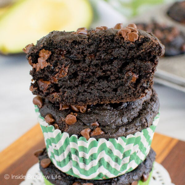 Double Chocolate Avocado Muffins Recipe - Inside BruCrew Life