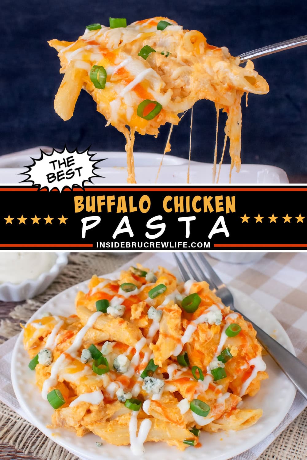 Buffalo Chicken Pasta - Ready in 30 Minutes - Inside BruCrew Life