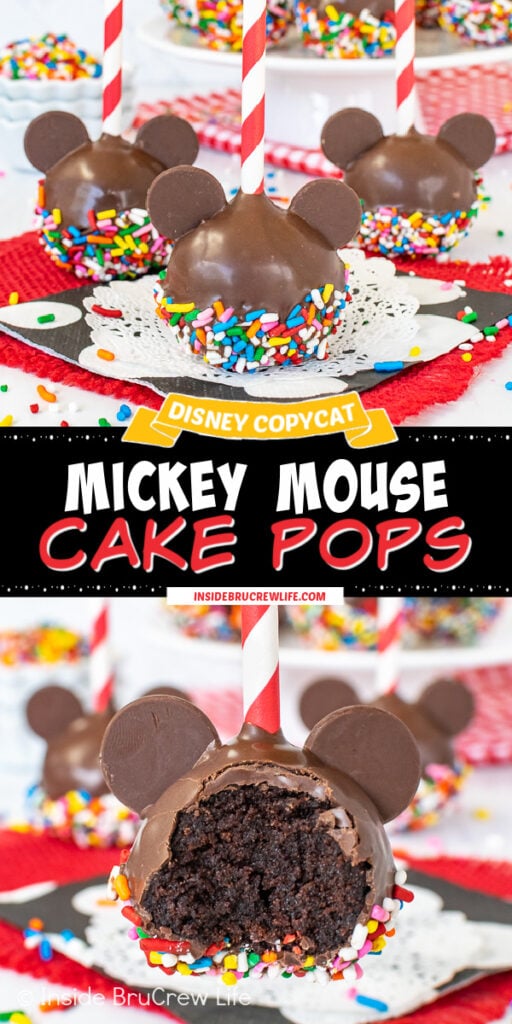 Chocolate Mickey Mouse Cake Pops {Disney Copycat} - Inside BruCrew Life