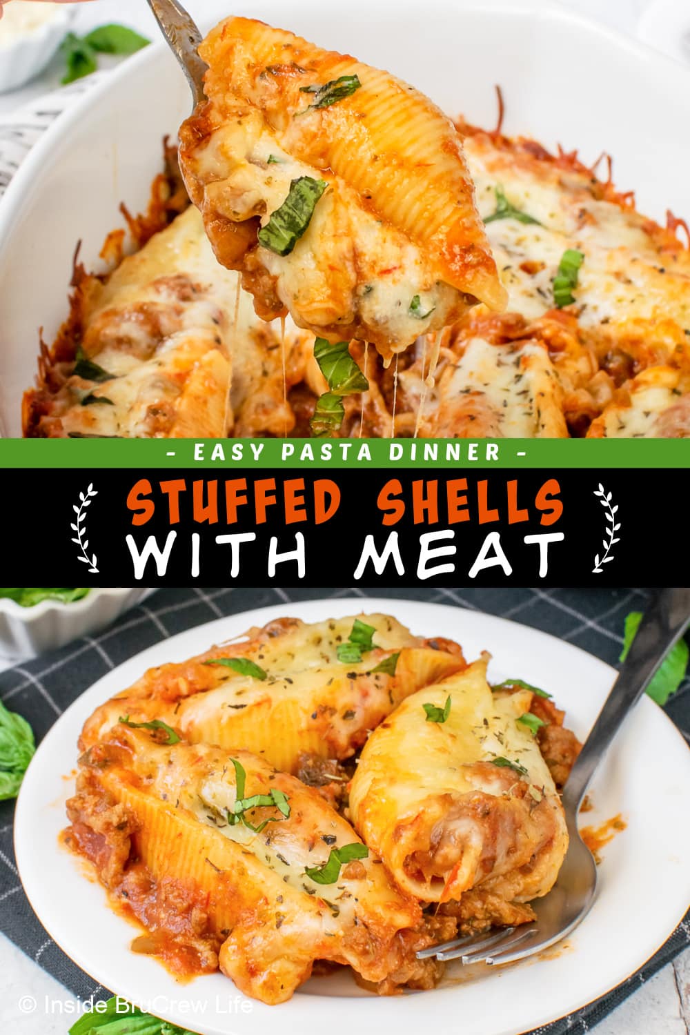 Stuffed Shells with Meat - Inside BruCrew Life