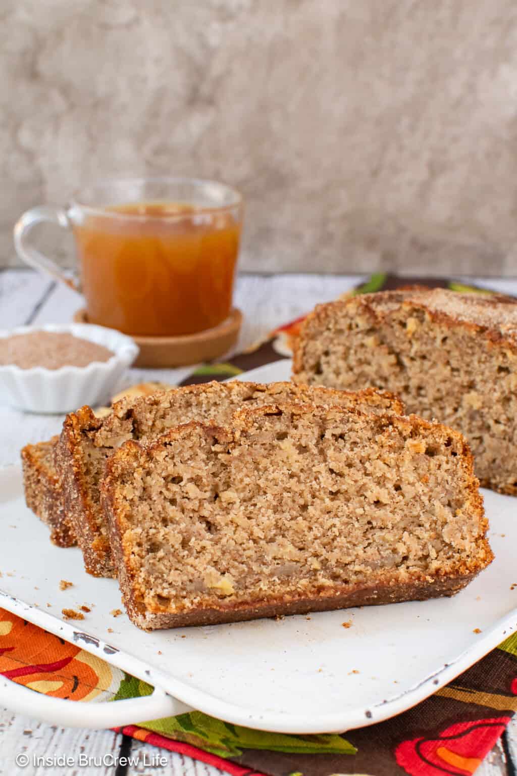 Easy Apple Cider Bread Recipe (One Bowl!) | Inside BruCrew Life
