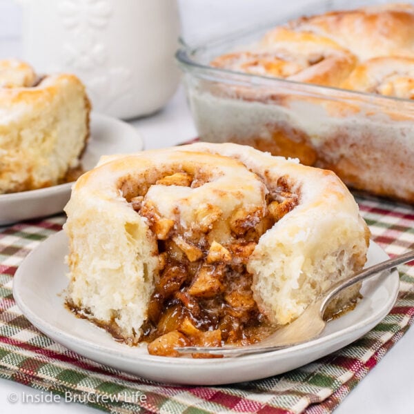Easy Apple Cinnamon Rolls with Vanilla Glaze - Inside BruCrew Life