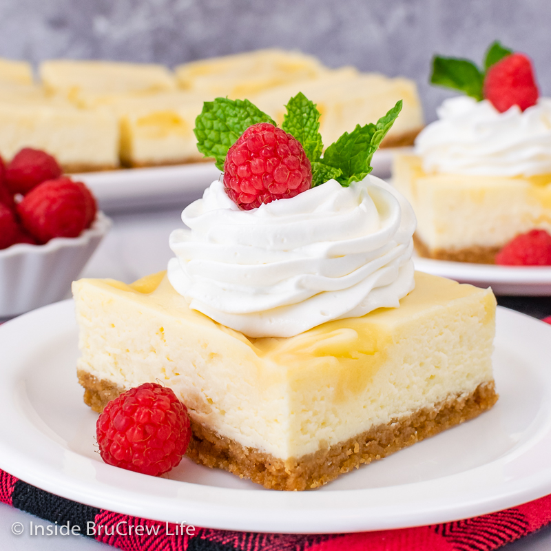 No Bake Lemon Macaroon Cheesecake - Inside BruCrew Life