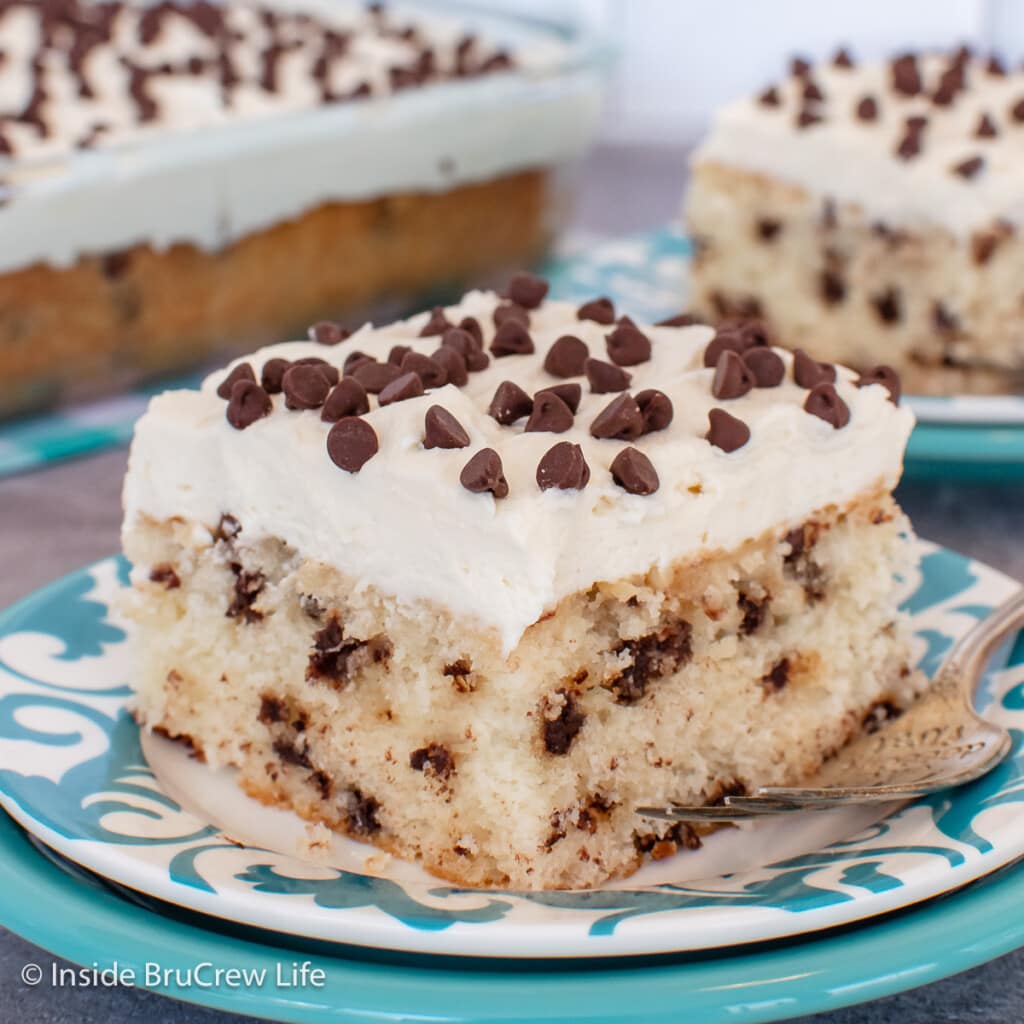 Easy Chocolate Chip Cake Recipe (Moist and Fluffy) - Inside BruCrew Life