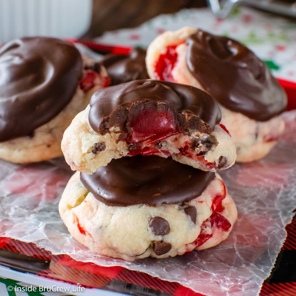 Chocolate Covered Cherry Cookies Recipe with Cake Mix - Inside BruCrew Life