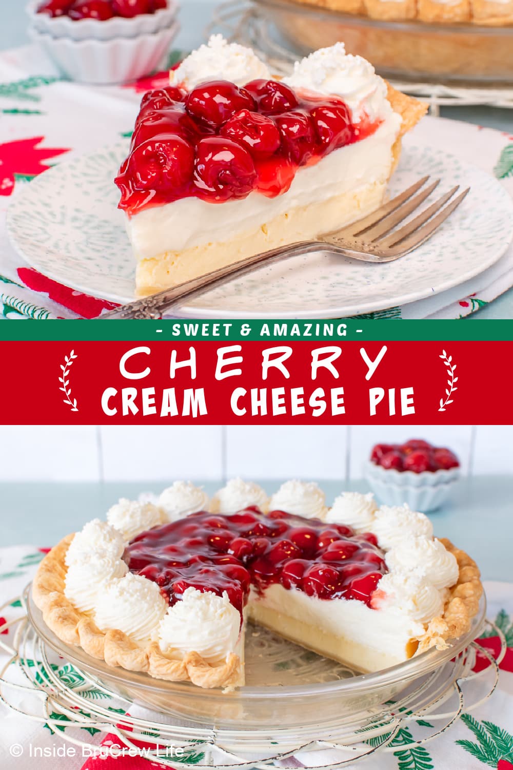 Easy Cherry Cream Cheese Pie Recipe - Inside BruCrew Life