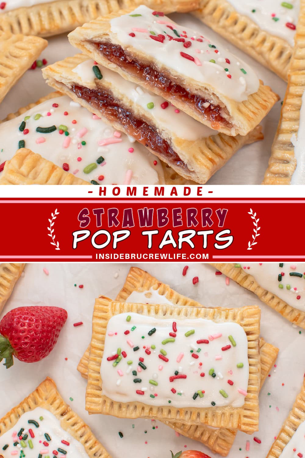Easy Homemade Strawberry Pop Tarts (with Pie Crust) - Inside BruCrew Life