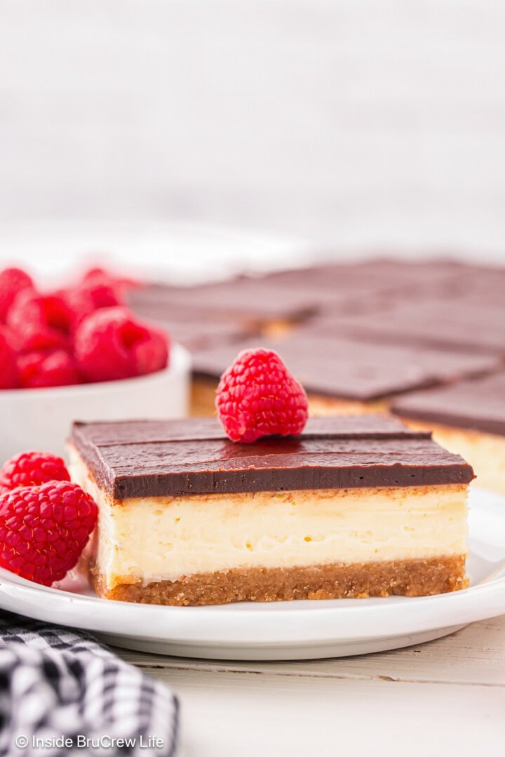 Easy Cheesecake Bars Recipe - Inside BruCrew Life