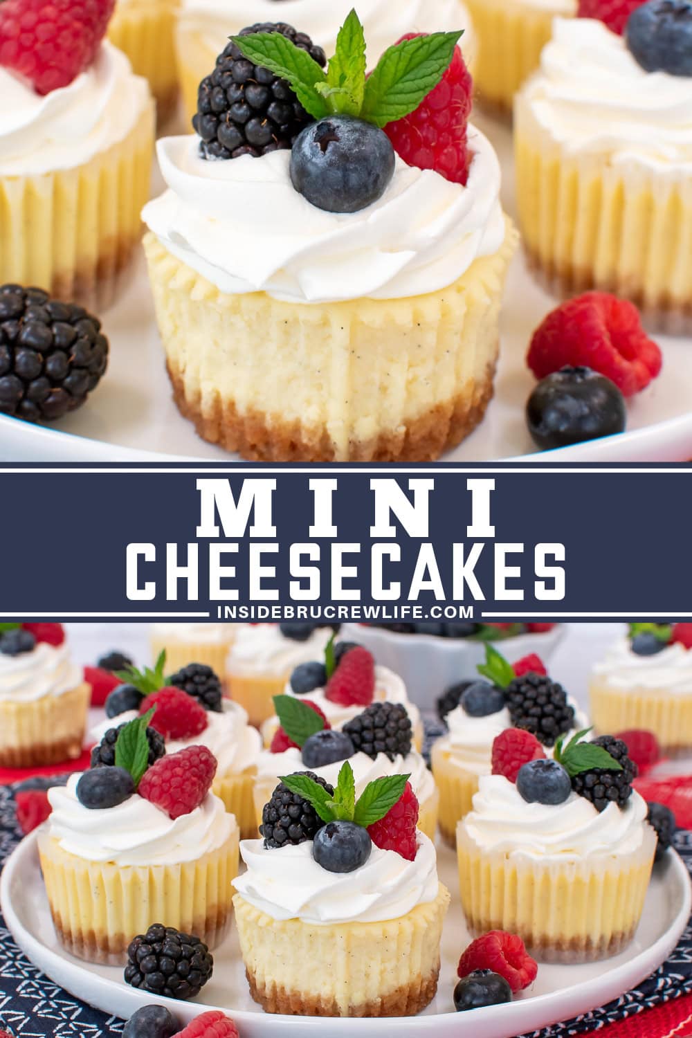 Mini Cheesecakes Recipe in a Muffin Pan - Inside BruCrew Life