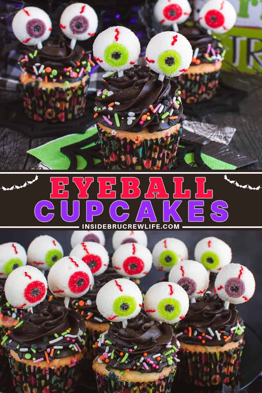 Easy Eyeball Cupcakes for Halloween | Inside BruCrew Life