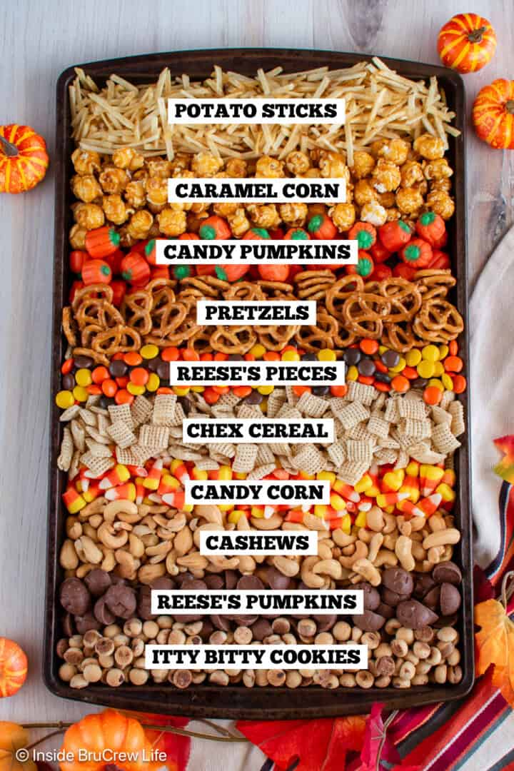 Sweet and Salty Fall Snack Mix (No Bake) | Inside BruCrew Life