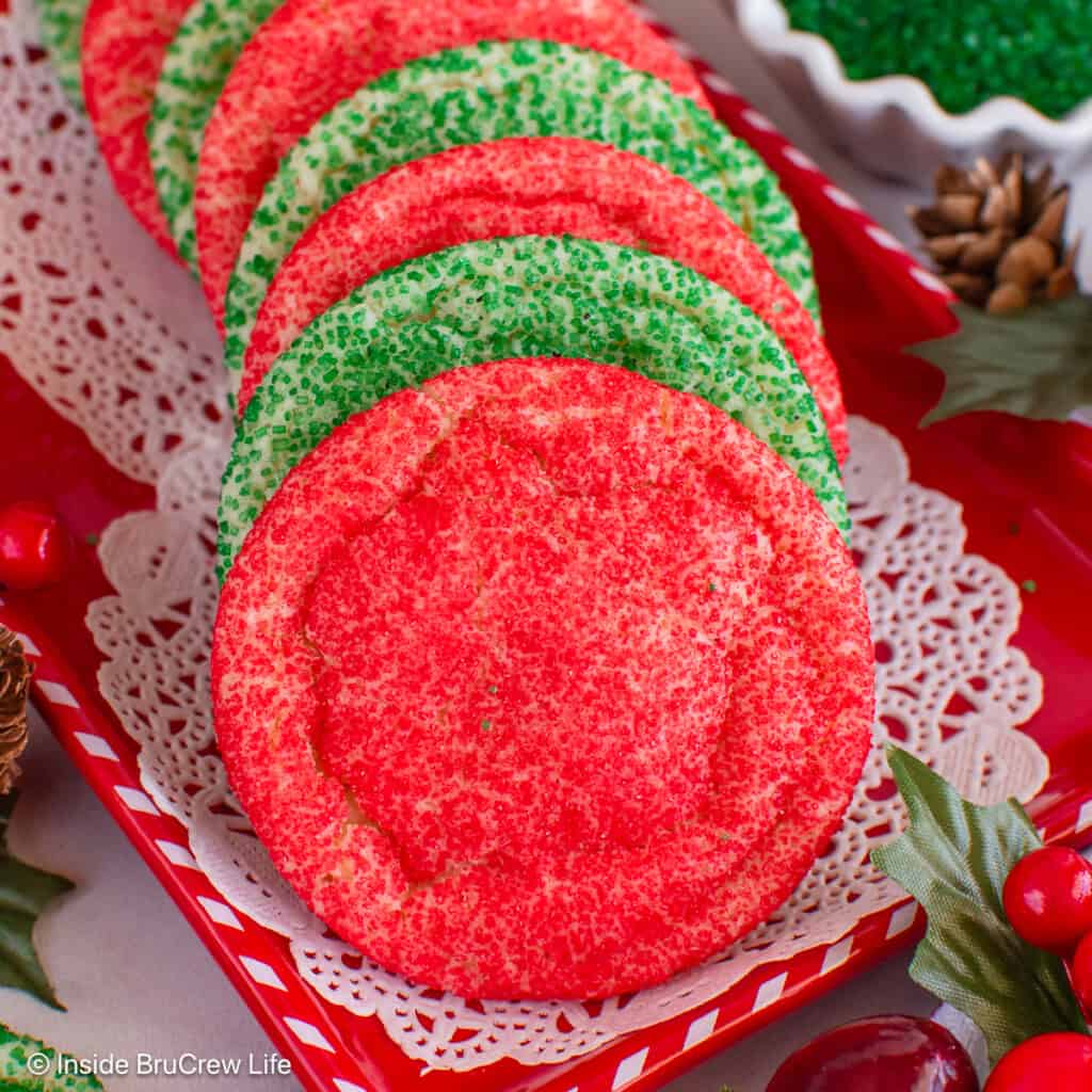 Red and Green Sugar Coated Cookies | Inside BruCrew Life